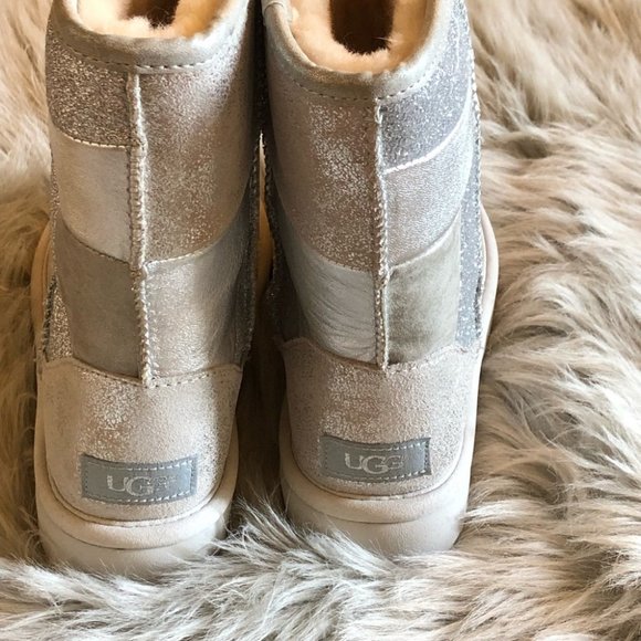 UGG | Shoes | Ugg Nib W Classic Glitter Patchwork Shoe Size 5 | Poshmark